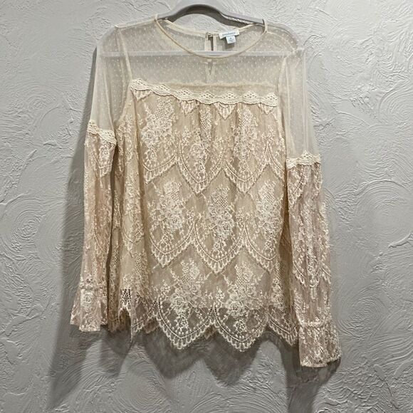 Sundance | Tops | Sundancevictorian Elegance Lace White Long Sleeve Top ...